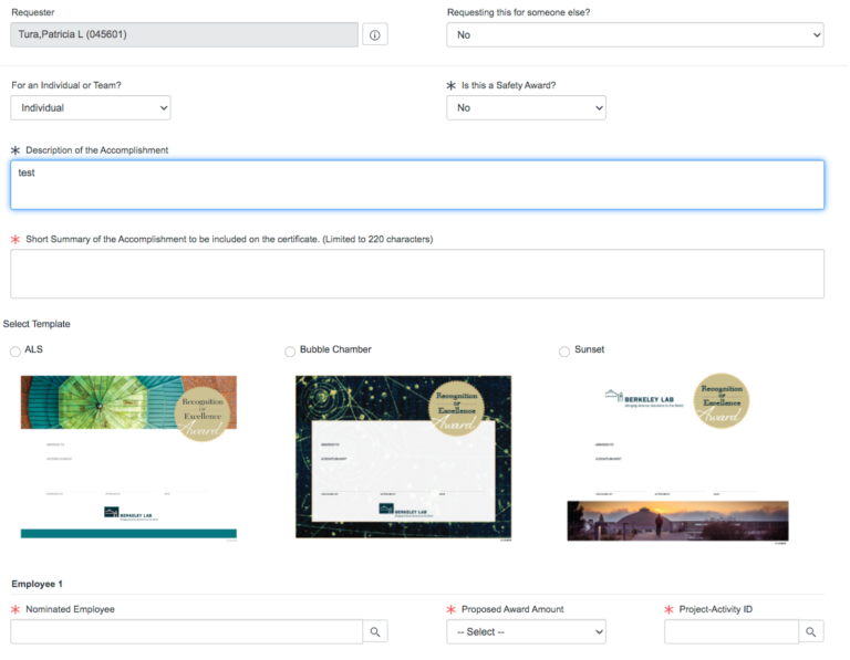Spot Award Updates and New Certificate Designs